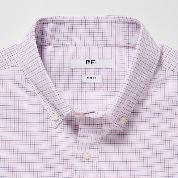 Easy Care Checked Stretch Slim-Fit Long-Sleeve Shirt | UNIQLO US