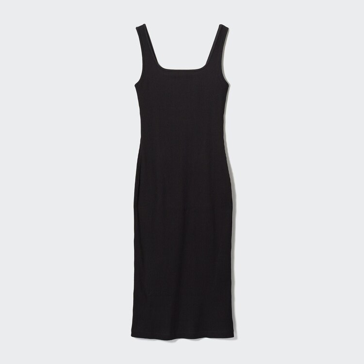 Ribbed Square Neck Sleeveless Dress | UNIQLO US