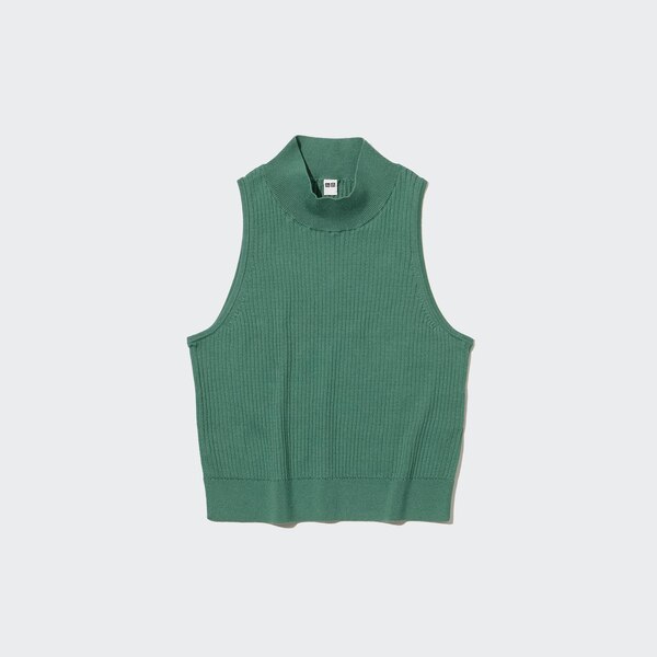 Mock Neck Sleeveless Cropped Sweater | UNIQLO US