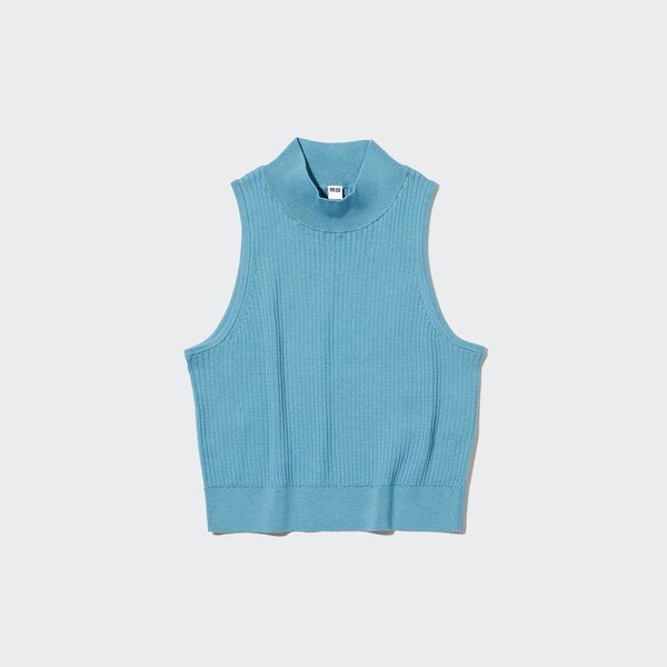 Mock Neck Sleeveless Cropped Sweater | UNIQLO US