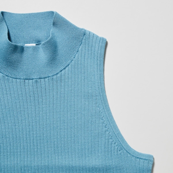 Mock Neck Sleeveless Cropped Sweater | UNIQLO US