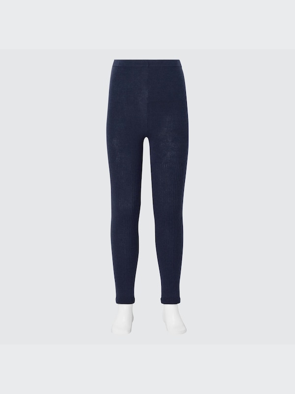 Kids GIRLS HEATTECH Ribbed Leggings | UNIQLO AU