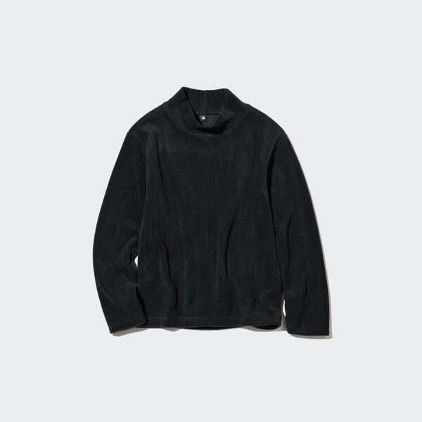 Ribbed Fleece High Neck Long-Sleeve T-Shirt | UNIQLO US