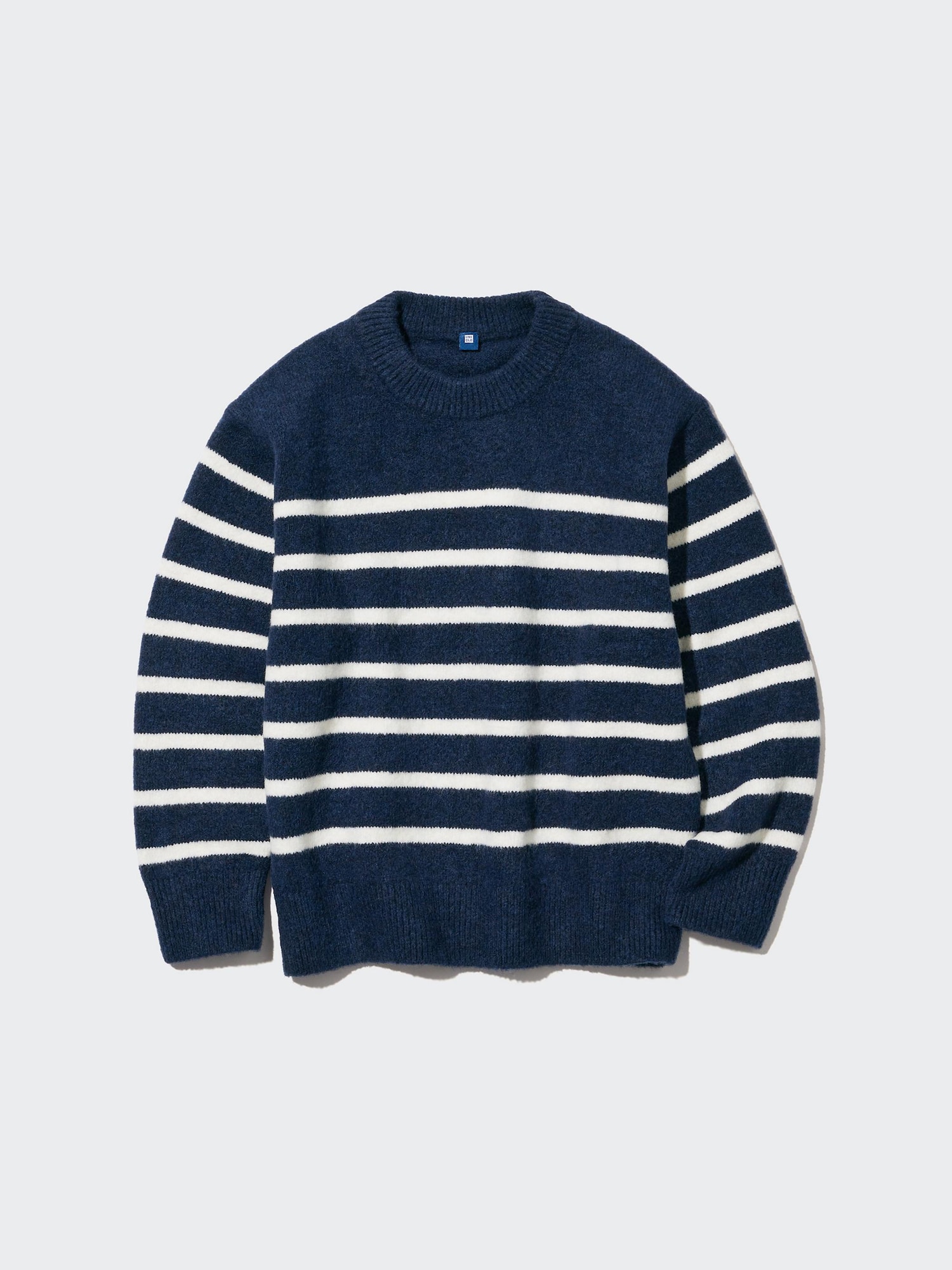 Souffle Yarn Striped Long-Sleeve Sweater | UNIQLO US