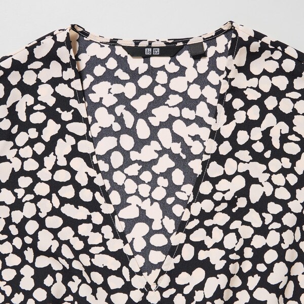 Printed V-Neck Short-Sleeve Mini Dress | UNIQLO US