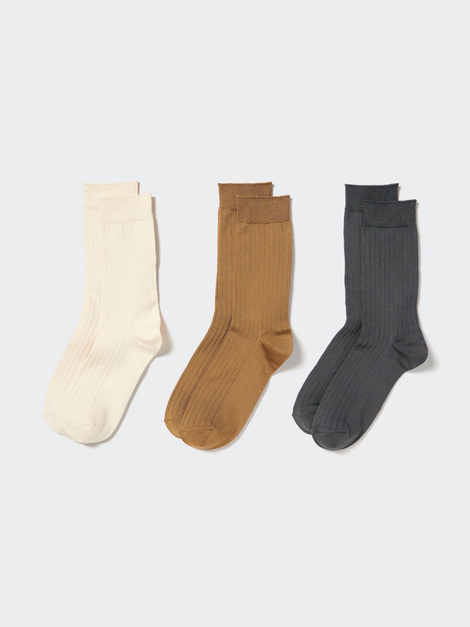 Wide Ribbed Socks (3 Pairs) | UNIQLO US