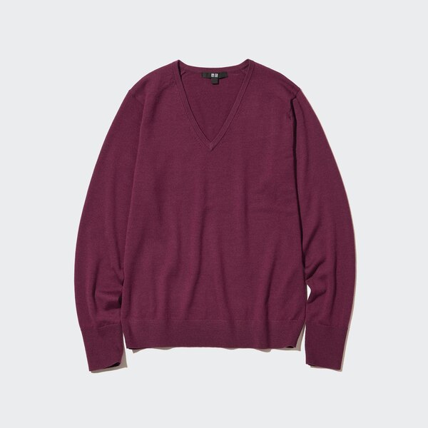 Extra Fine Merino V-Neck Long-Sleeve Sweater | UNIQLO US