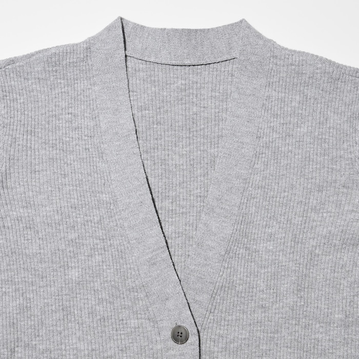 Washable Knit Ribbed Long-Sleeve Cardigan | UNIQLO US