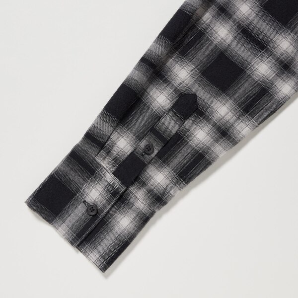 Soft Brushed Checked Long-Sleeve Shirt Dress | UNIQLO US