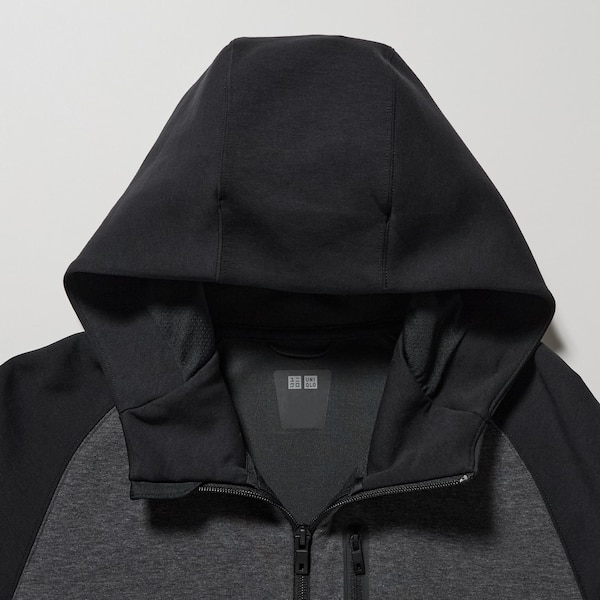 DRY Stretch Sweat Full-Zip Hoodie (Color Block) | UNIQLO US