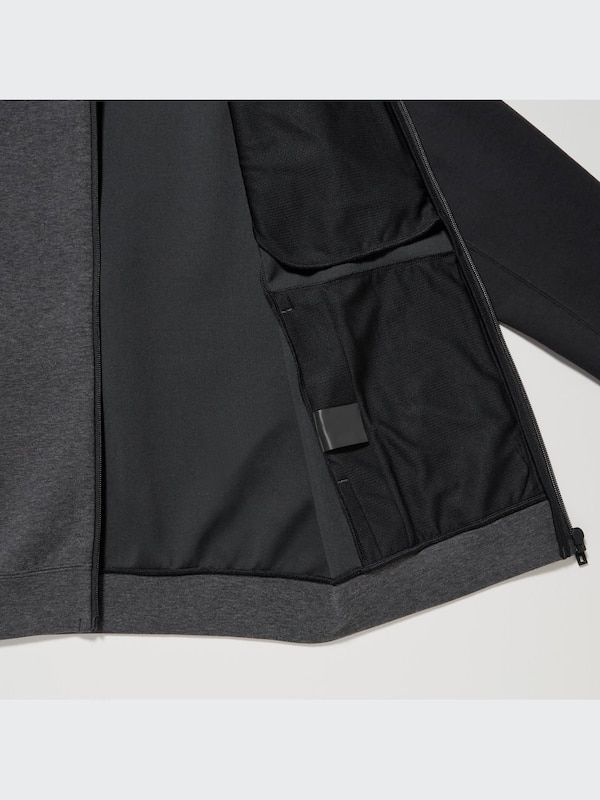 DRY Stretch Sweat Full-Zip Hoodie (Color Block) | UNIQLO US