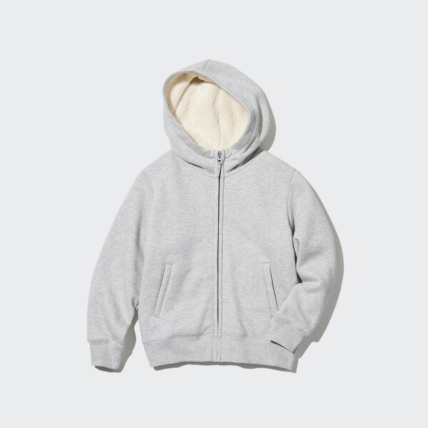 Pile-Lined Sweat Full-Zip Hoodie | UNIQLO US