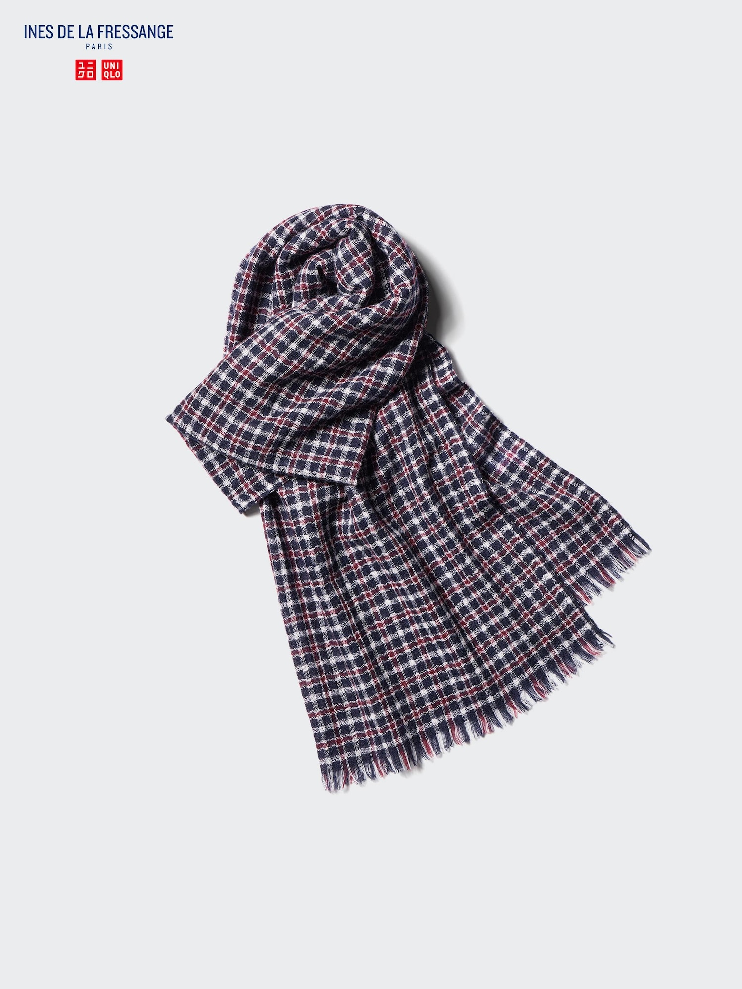 Women's INES DE LA FRESSANGE CASHMERE CHECKED STOLE | UNIQLO CA
