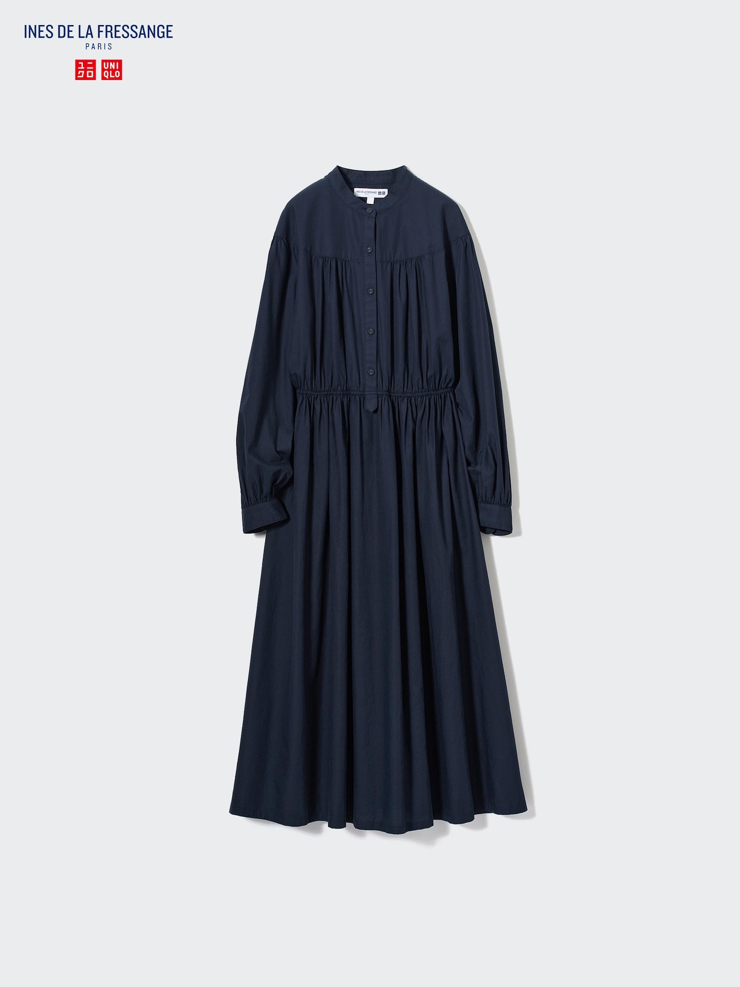 Women's Cotton Twill Volume Sleeve Long Dress | UNIQLO US
