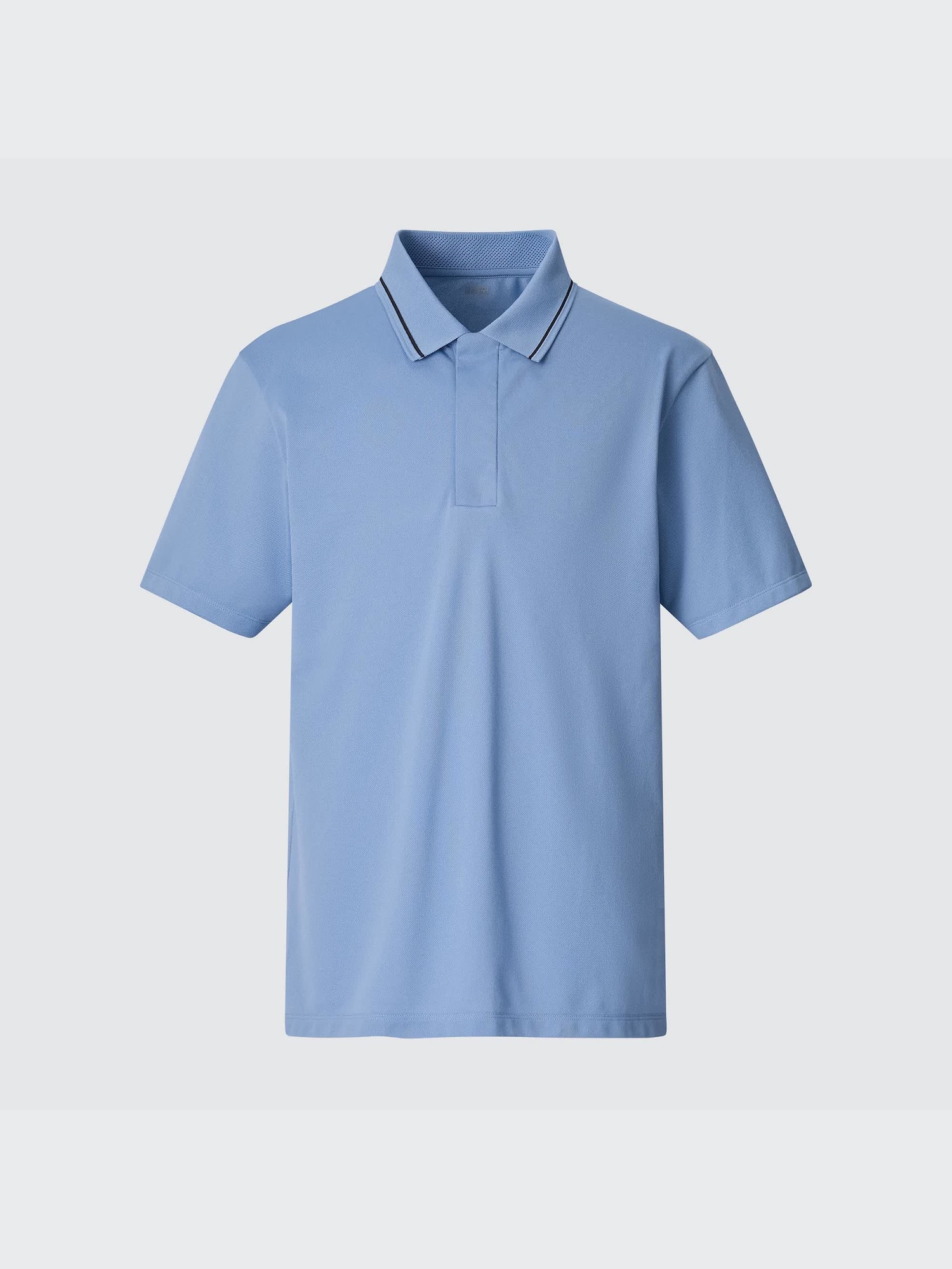 DRY-EX Short-Sleeve Polo Shirt (Striped Collar) (Adam Scott) | UNIQLO US