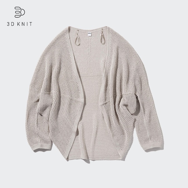 3D Knit Mesh Long-Sleeve Cardigan | UNIQLO US