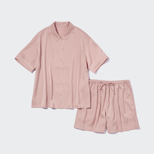Satin Short-Sleeve Pajamas | UNIQLO US