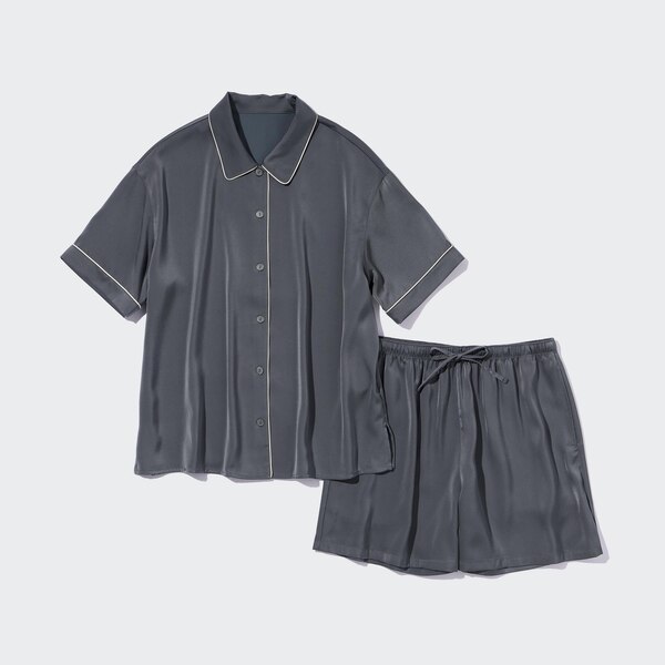 Satin Short-Sleeve Pajamas | UNIQLO US