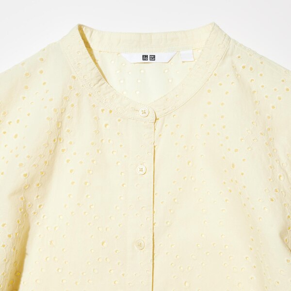 Cotton Embroidery Long Sleeve Blouse | UNIQLO US