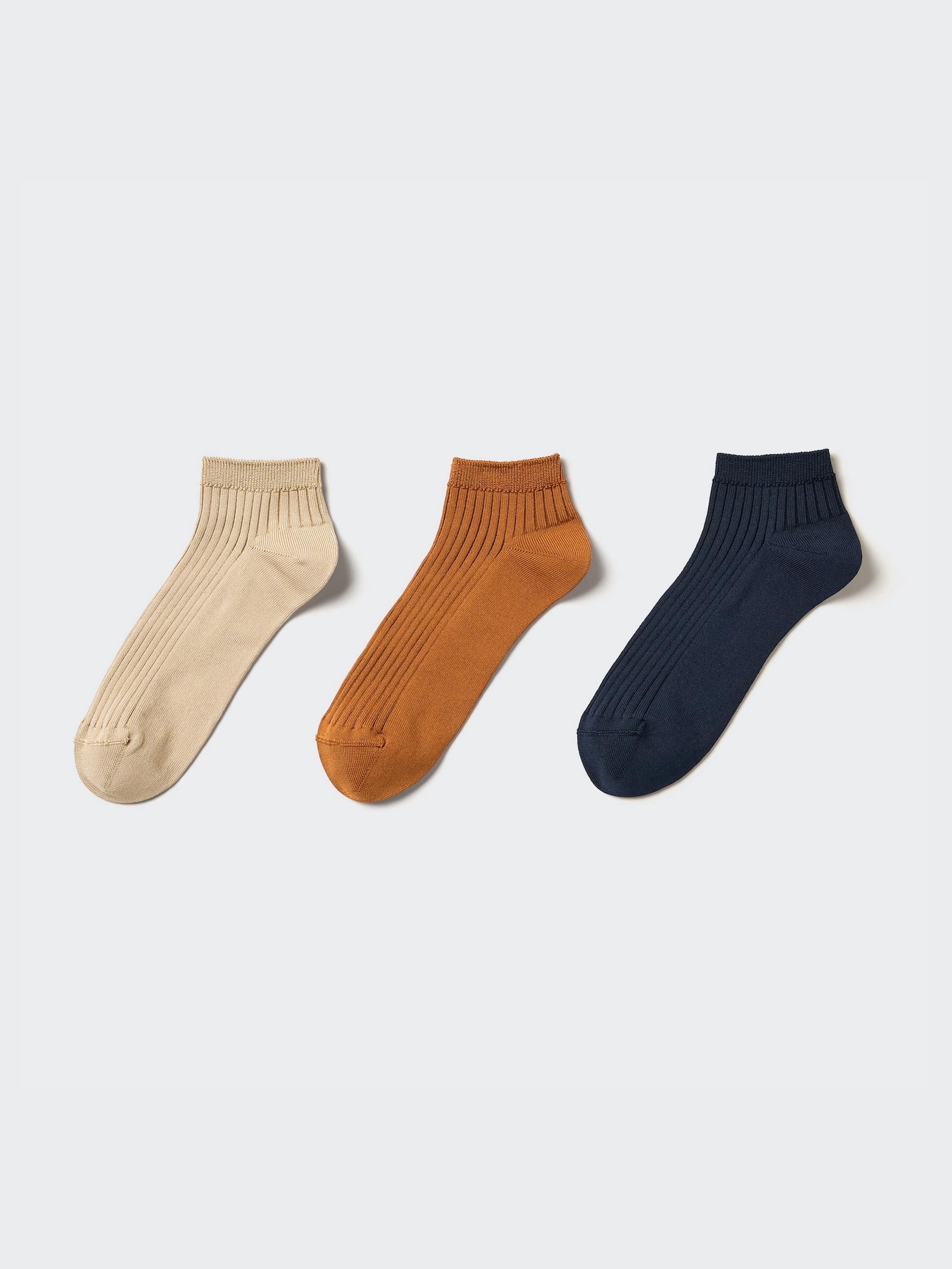 Ribbed Short Socks | 3 Pairs | UNIQLO US