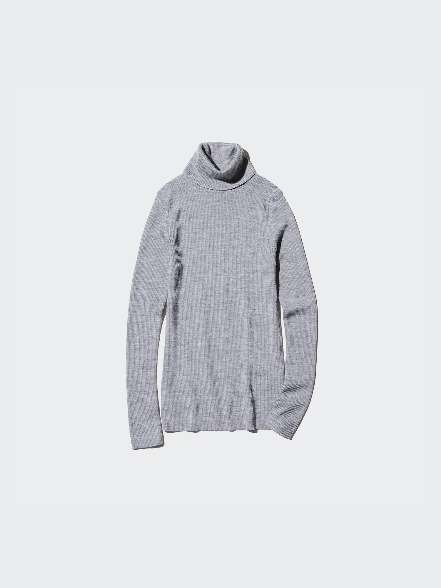Pull col roulé côtelé 100% laine mérinos pour Femme | UNIQLO FR