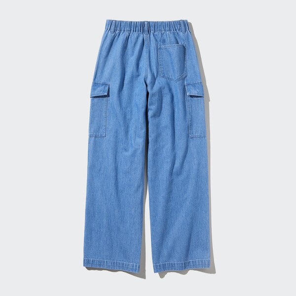Denim Wide Straight Cargo Pants (Tall) | UNIQLO US