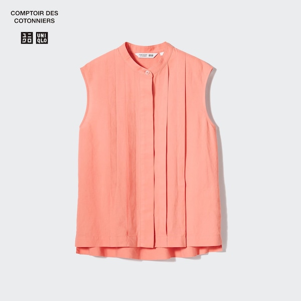 Linen-Blend Sleeveless Blouse | UNIQLO US