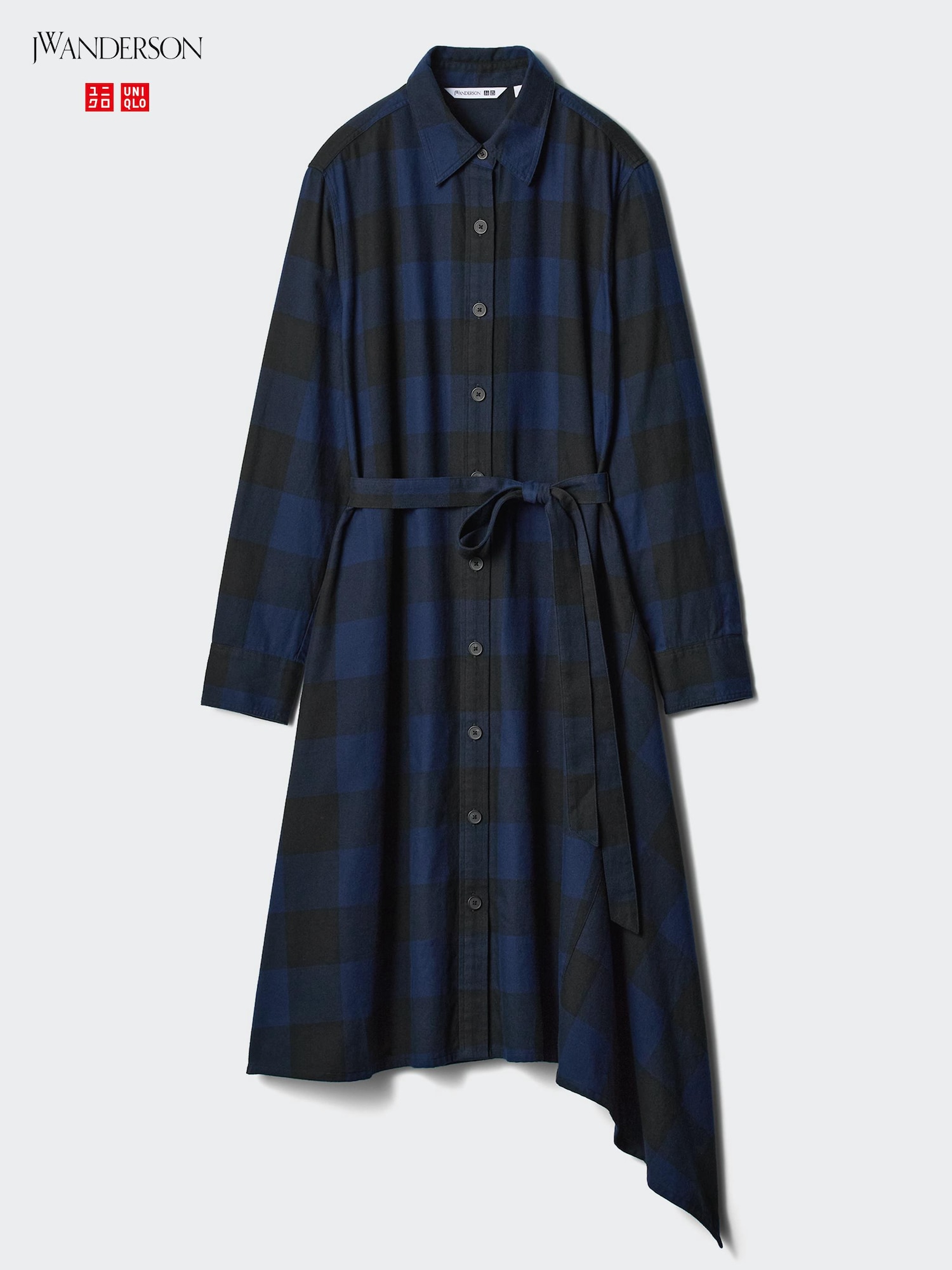 Flannel Asymmetric Hem Dress | Checked | UNIQLO US