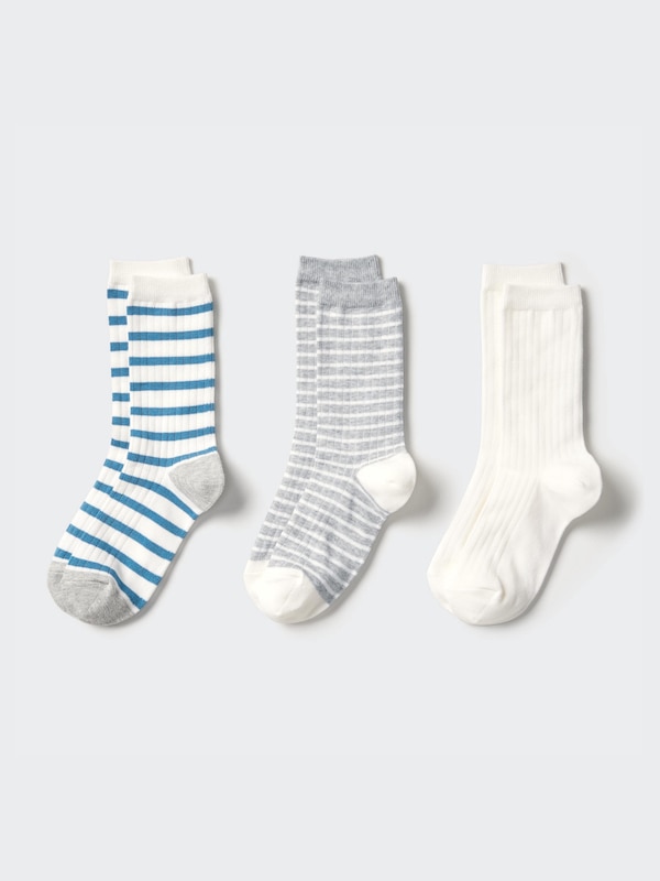 Women's STRIPED MESH SOCKS | 3 PAIRS | UNIQLO CA
