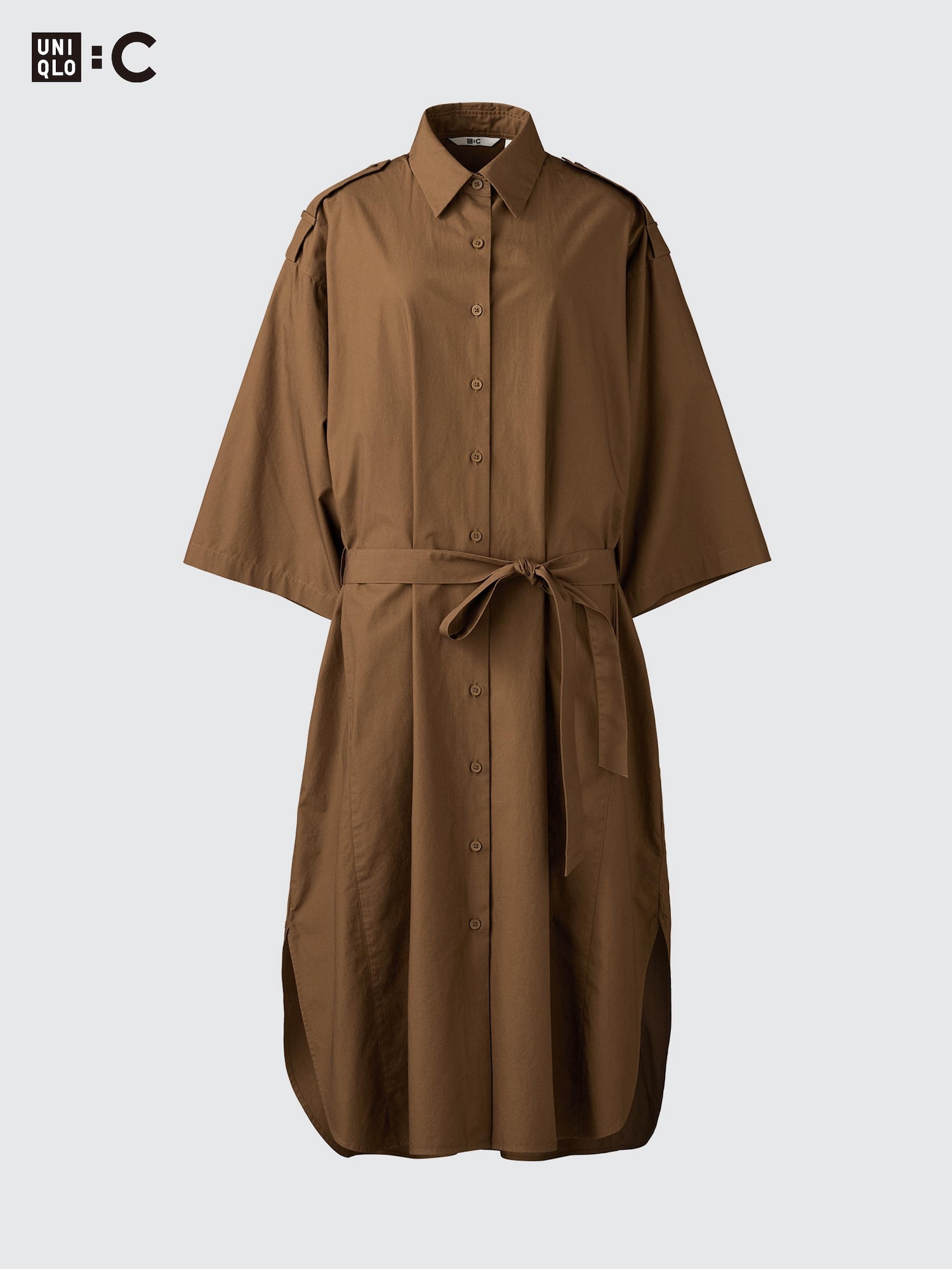 Robe chemise oversize (Demi-manches) pour Femme | UNIQLO FR