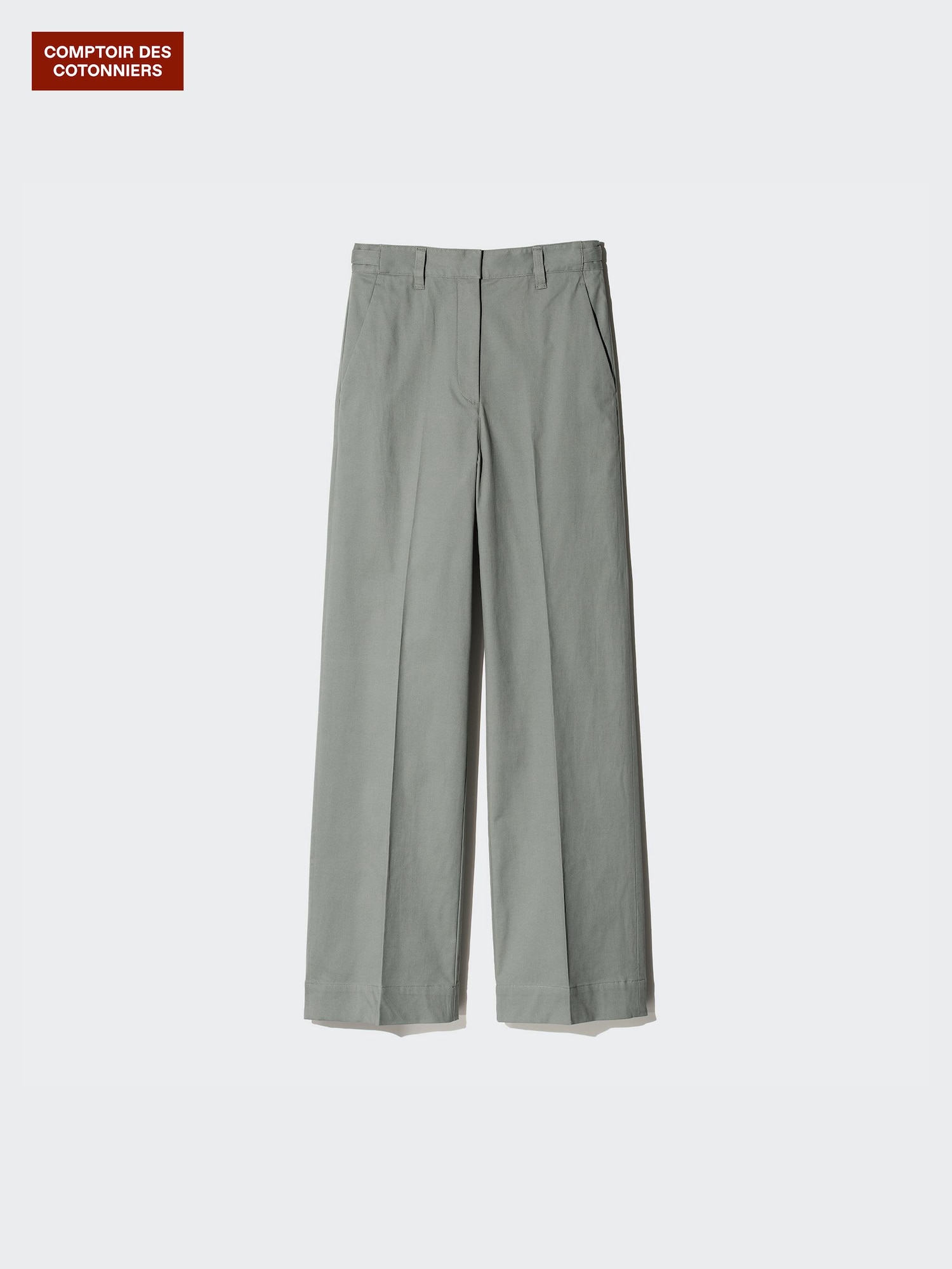 Women's Cotton Straight Trousers | UNIQLO AT