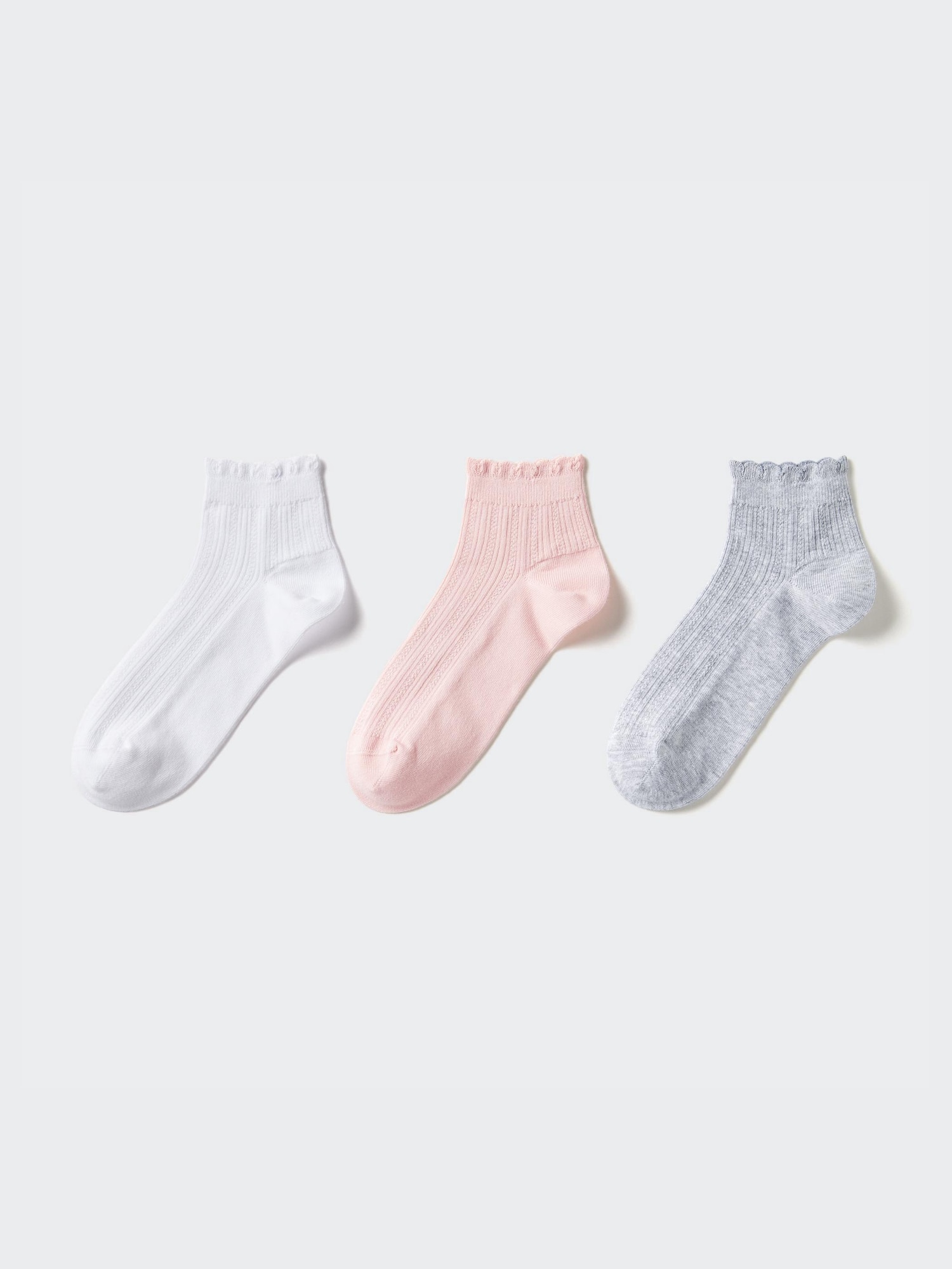 Women's Short Socks (Crochet, 3 Pairs) | UNIQLO DE