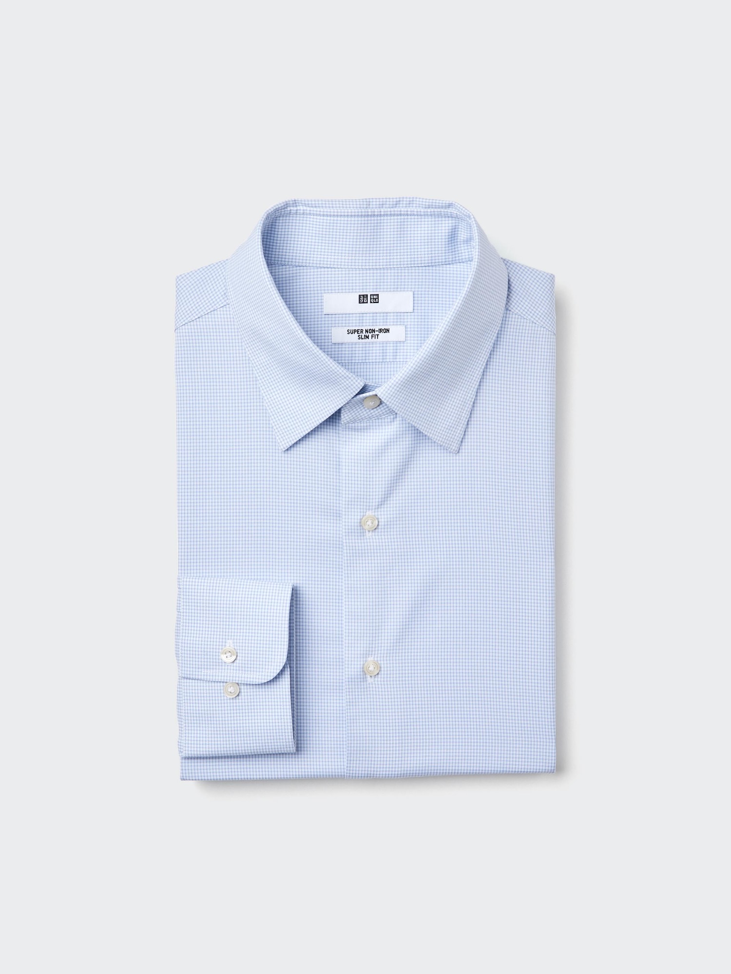 Men's Super Non-Iron Slim Fit Shirt (Regular Collar, Check) | UNIQLO LV
