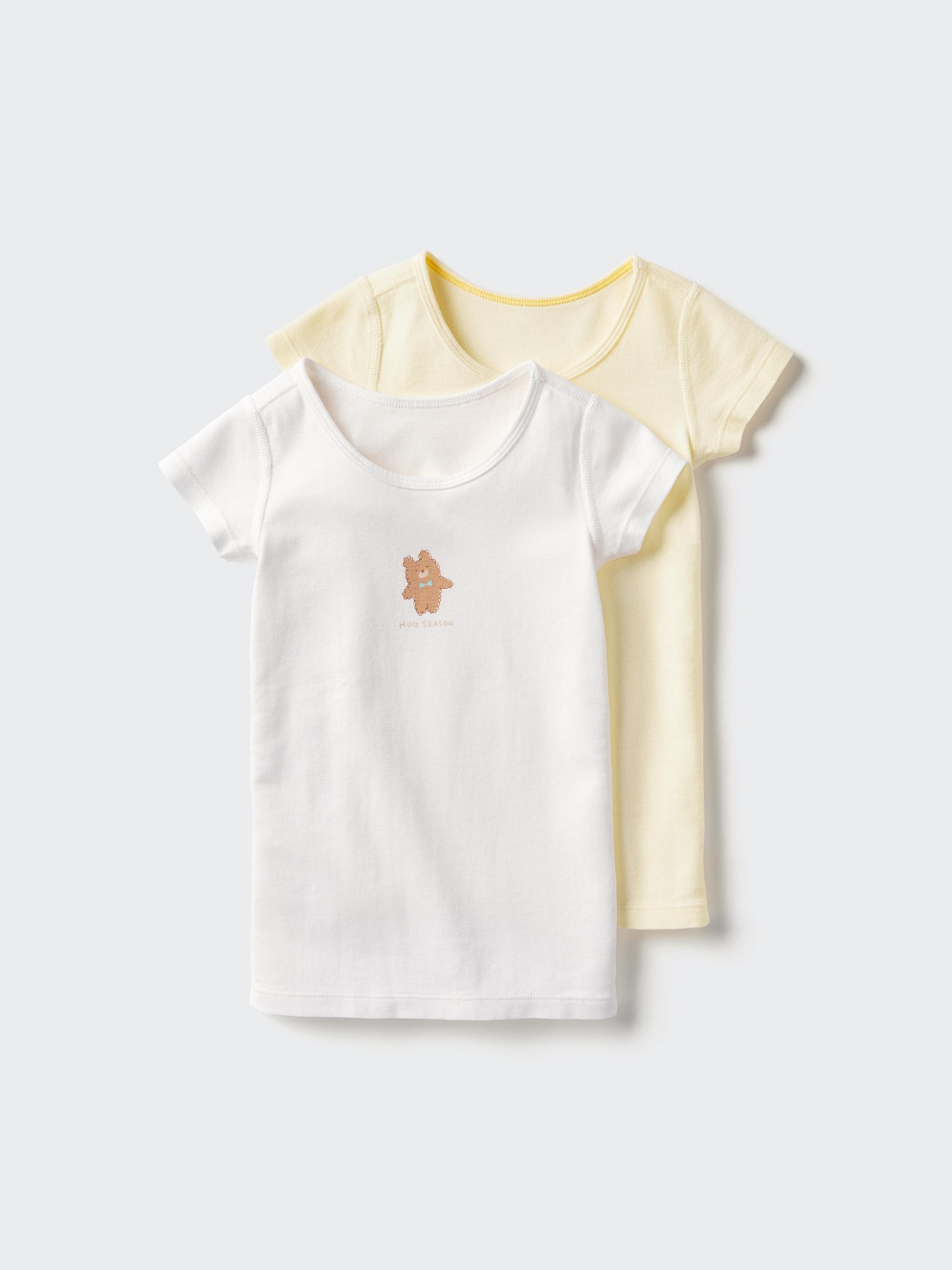 Babies' Cotton Ribbed T-Shirt (2 Pack, Printed) | UNIQLO BE