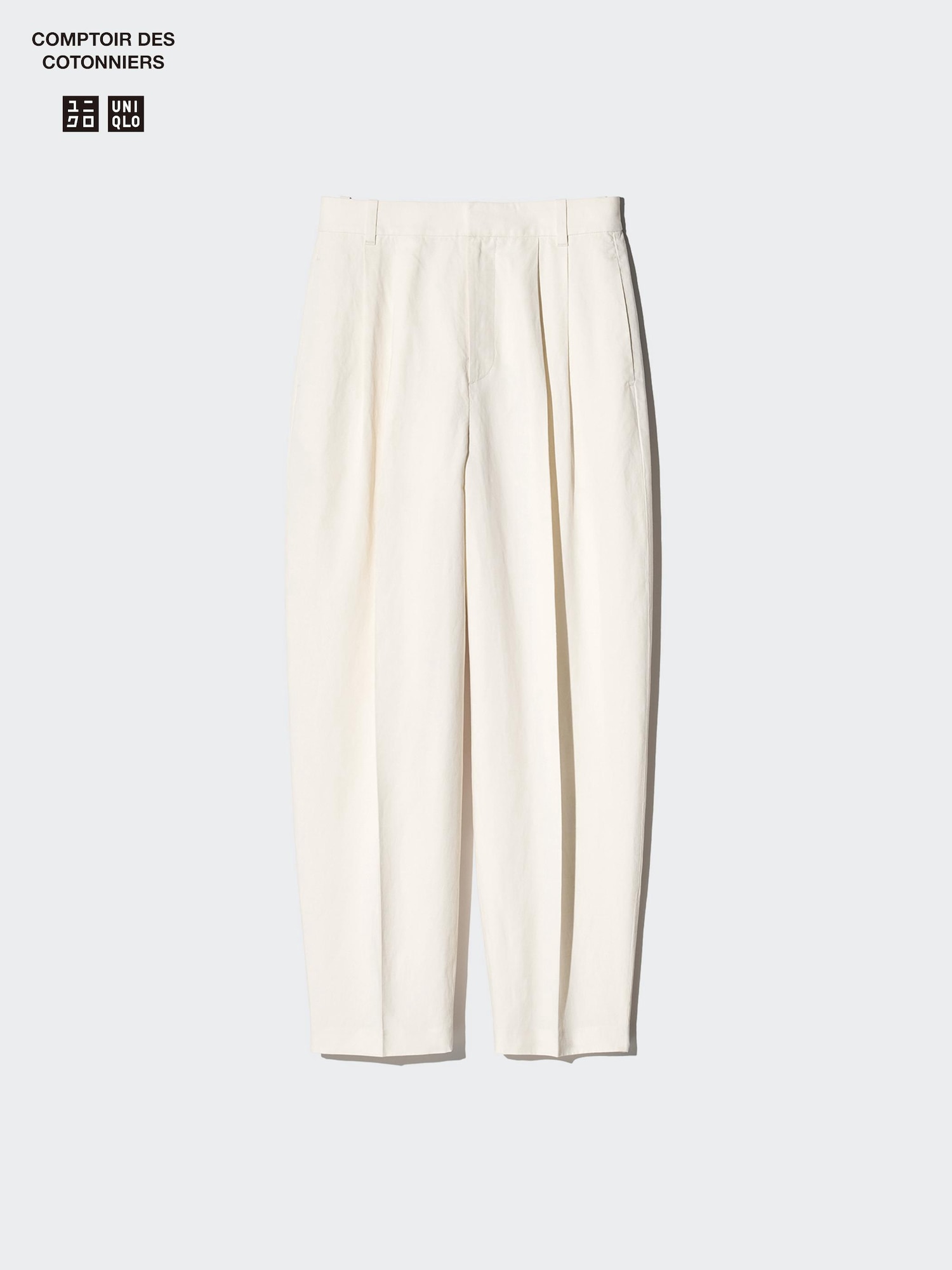 UNIQLO Linen Blend Barrel Leg Trousers (Short) | StyleHint