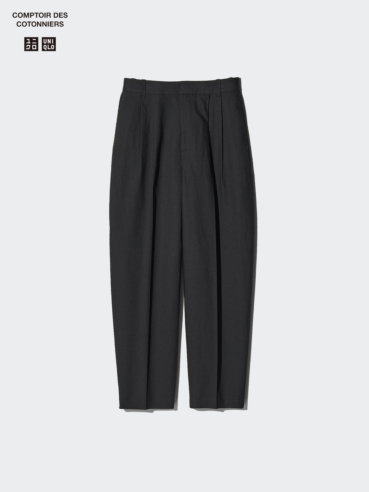 UNIQLO Linen Blend Barrel Leg Trousers (Short) | StyleHint