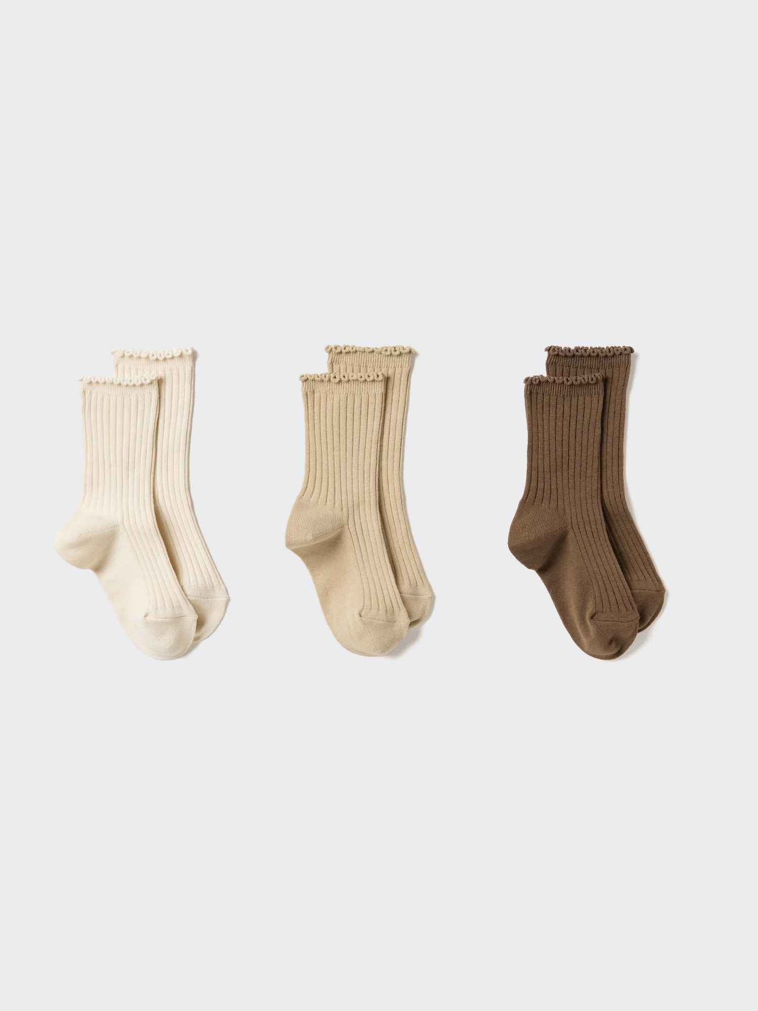 Ribbed Frill Socks | 3 Pairs | UNIQLO US