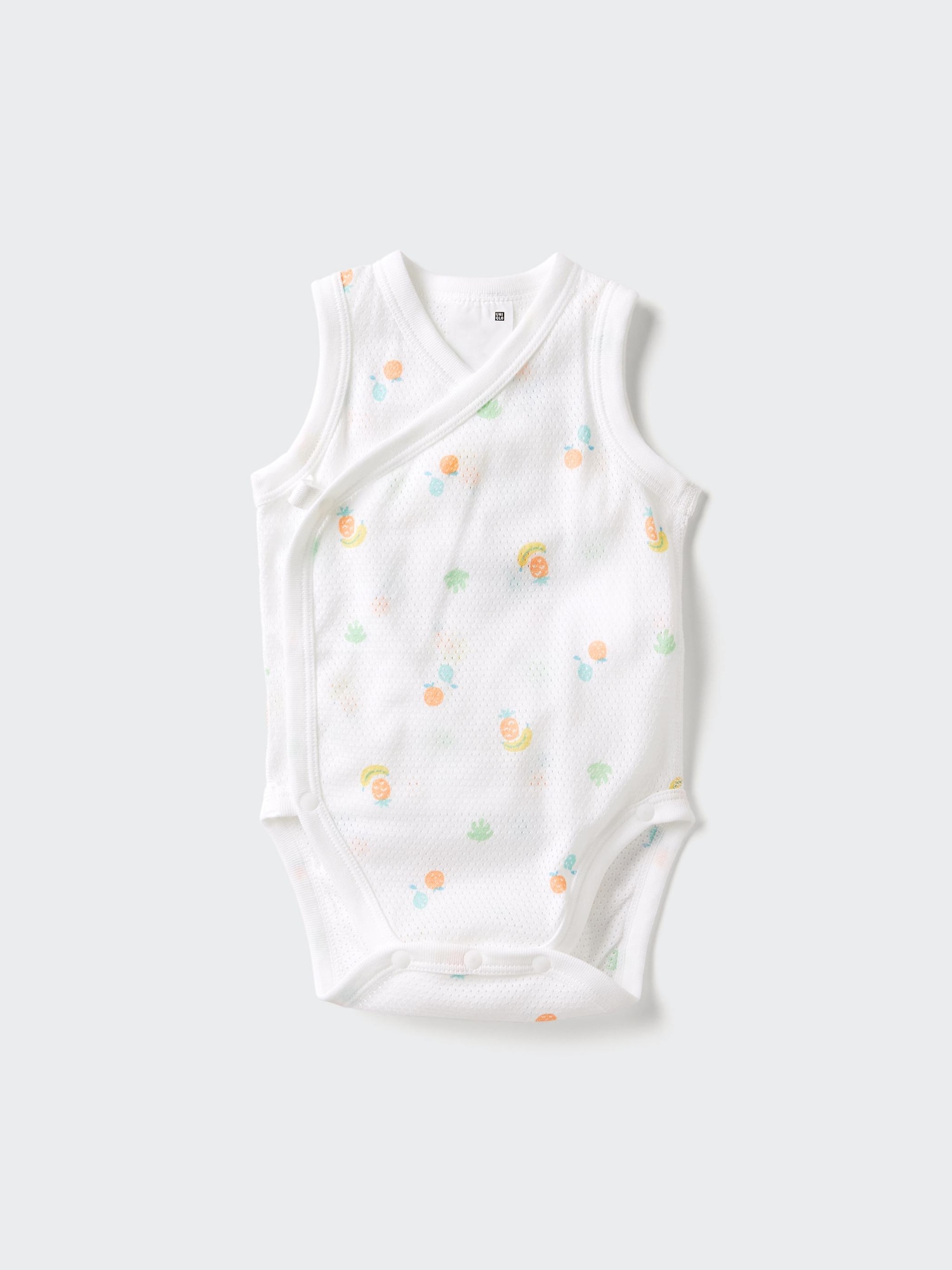 Baby Baby Sleeveless Cotton Mesh Bodysuits | Open Front | Printed ...