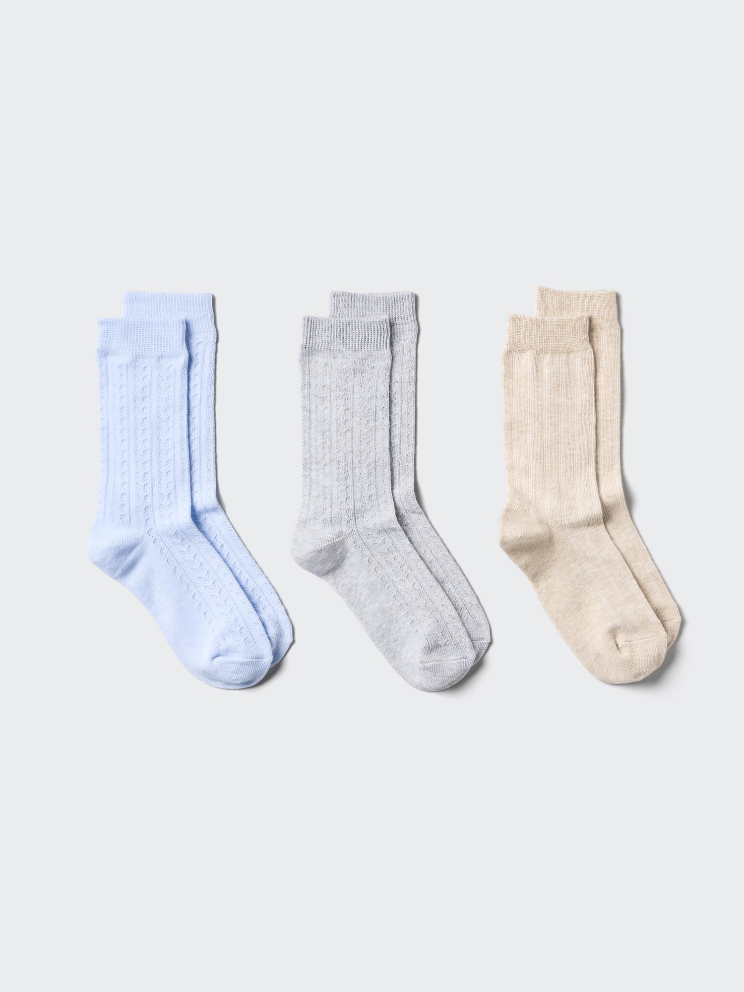Women's Socks (3 Pairs, Crochet) | UNIQLO IT