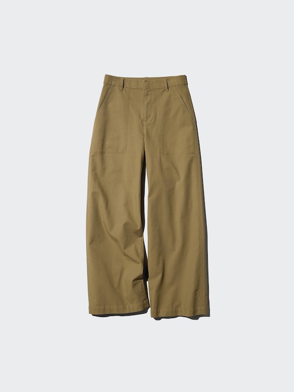 Women's Cotton Canvas Utility Trousers (Longer) | UNIQLO HU