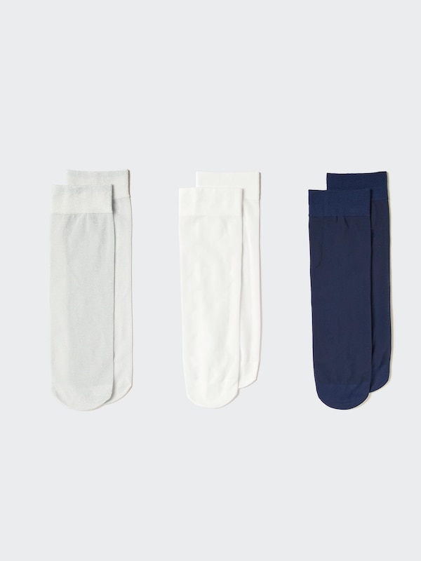 WOMEN SOCKS 3P CREW SHEER GLITTER für Damen | UNIQLO DE