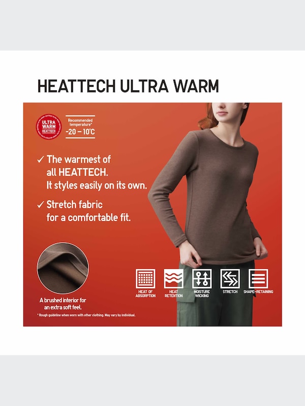 Women's HEATECH ULTRA WARM High Neck T-Shirt | UNIQLO AU
