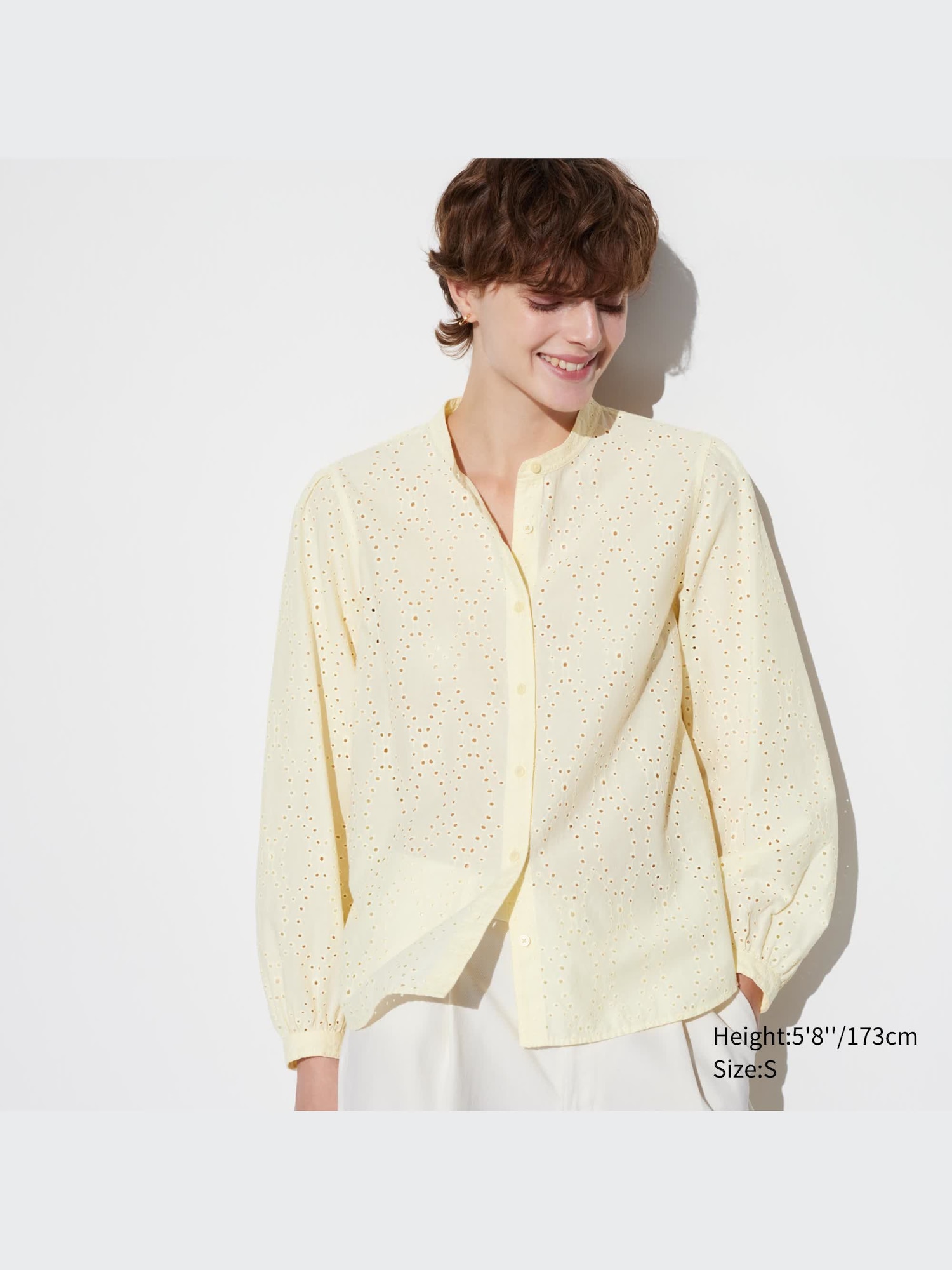Women's Cotton Embroidery Long Sleeve Blouse | UNIQLO AU
