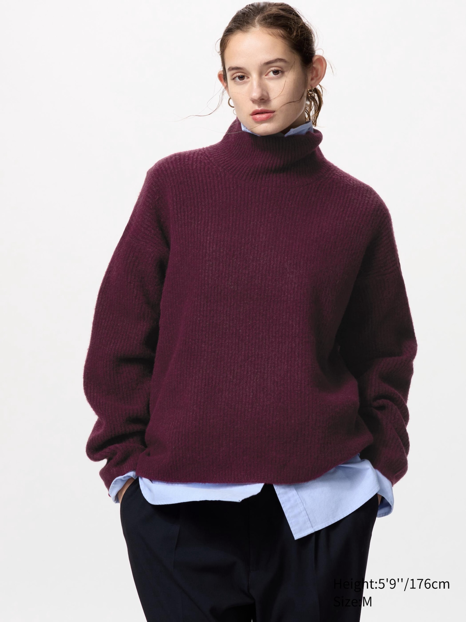 Women's Souffle Yarn High Neck Sweater | UNIQLO AU