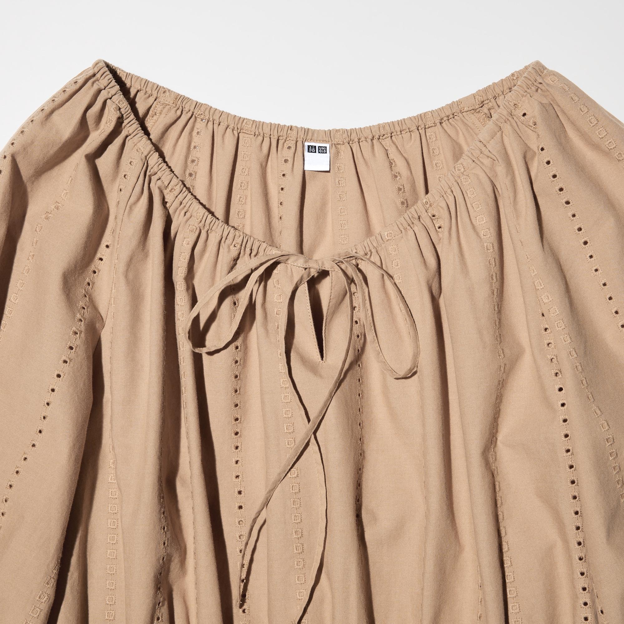 Women's Embroidery Blouse 3/4 Sleeve | UNIQLO AU