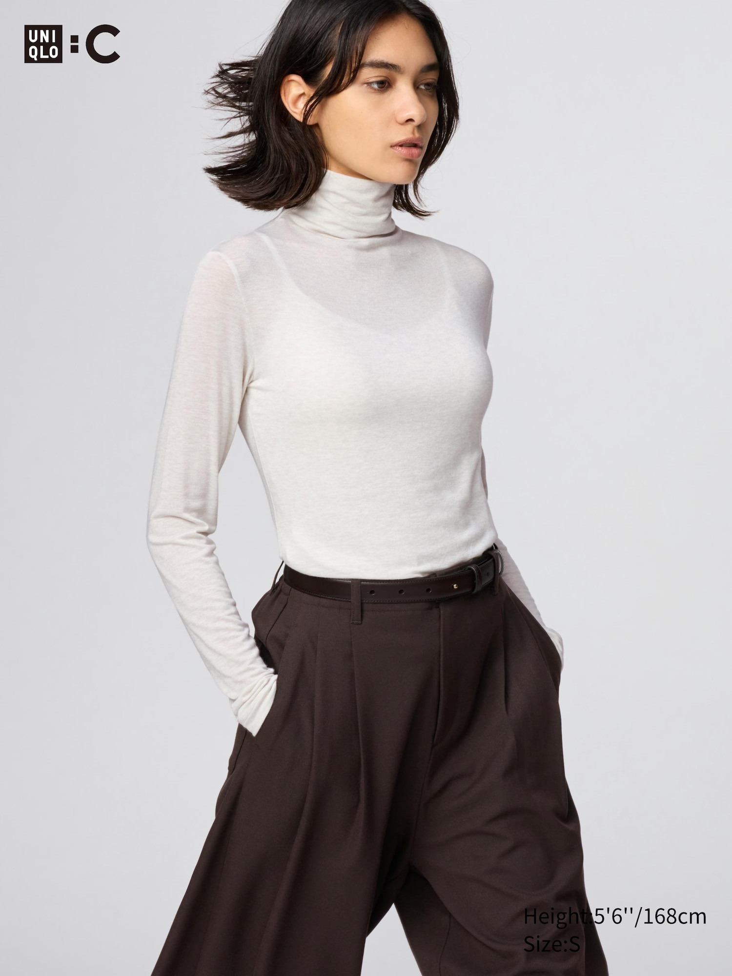Women's UNIQLO : C HEATTECH EXTRA WARM Cashmere Blend Turtleneck Long ...