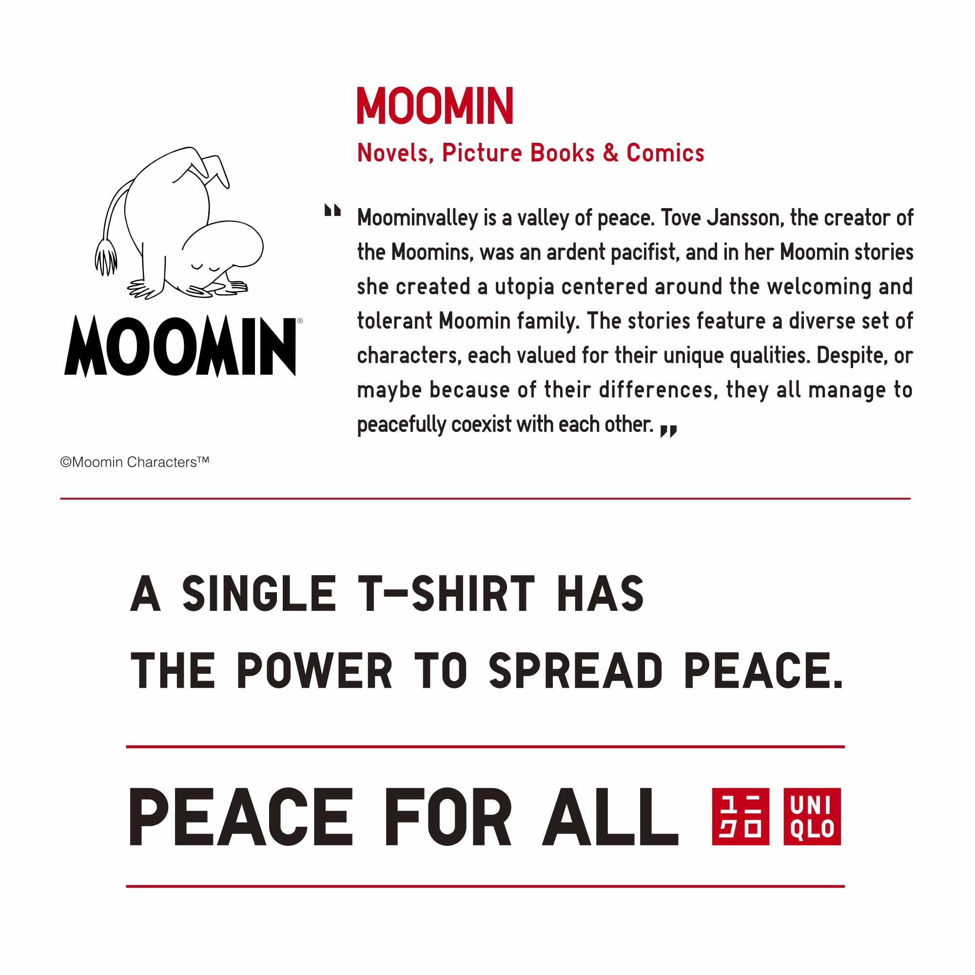 Unisex PEACE FOR ALL Moomin (Graphic T-Shirt) | UNIQLO AU