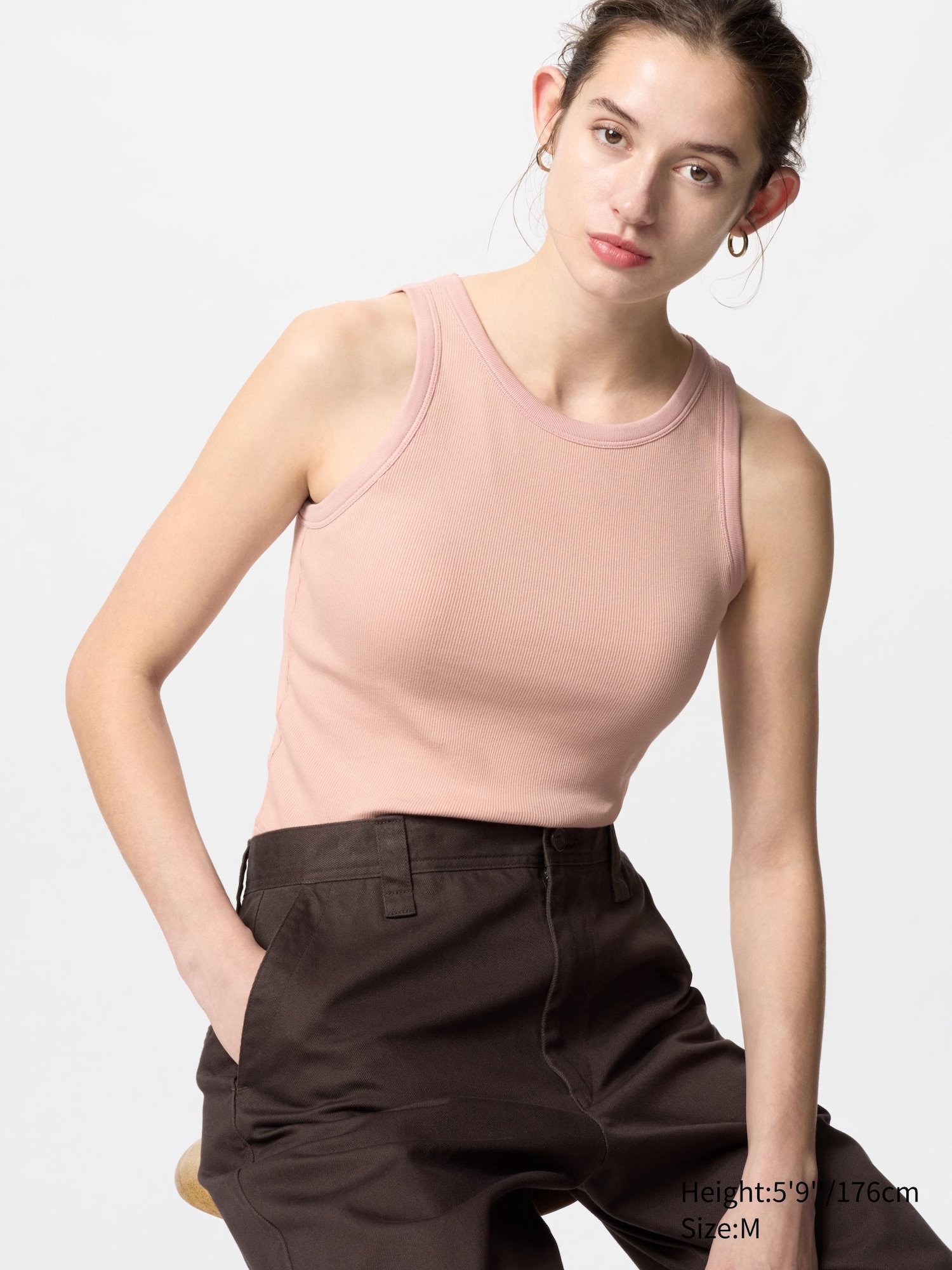 Women's Ribbed Cropped BRA TOP | UNIQLO AU