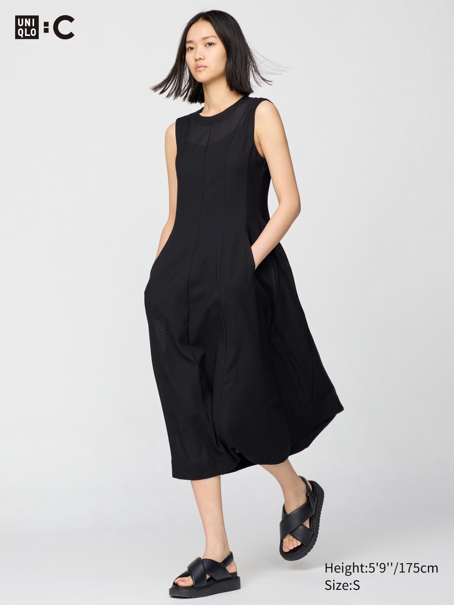 Women's UNIQLO : C Mesh Sleeveless Dress | UNIQLO AU