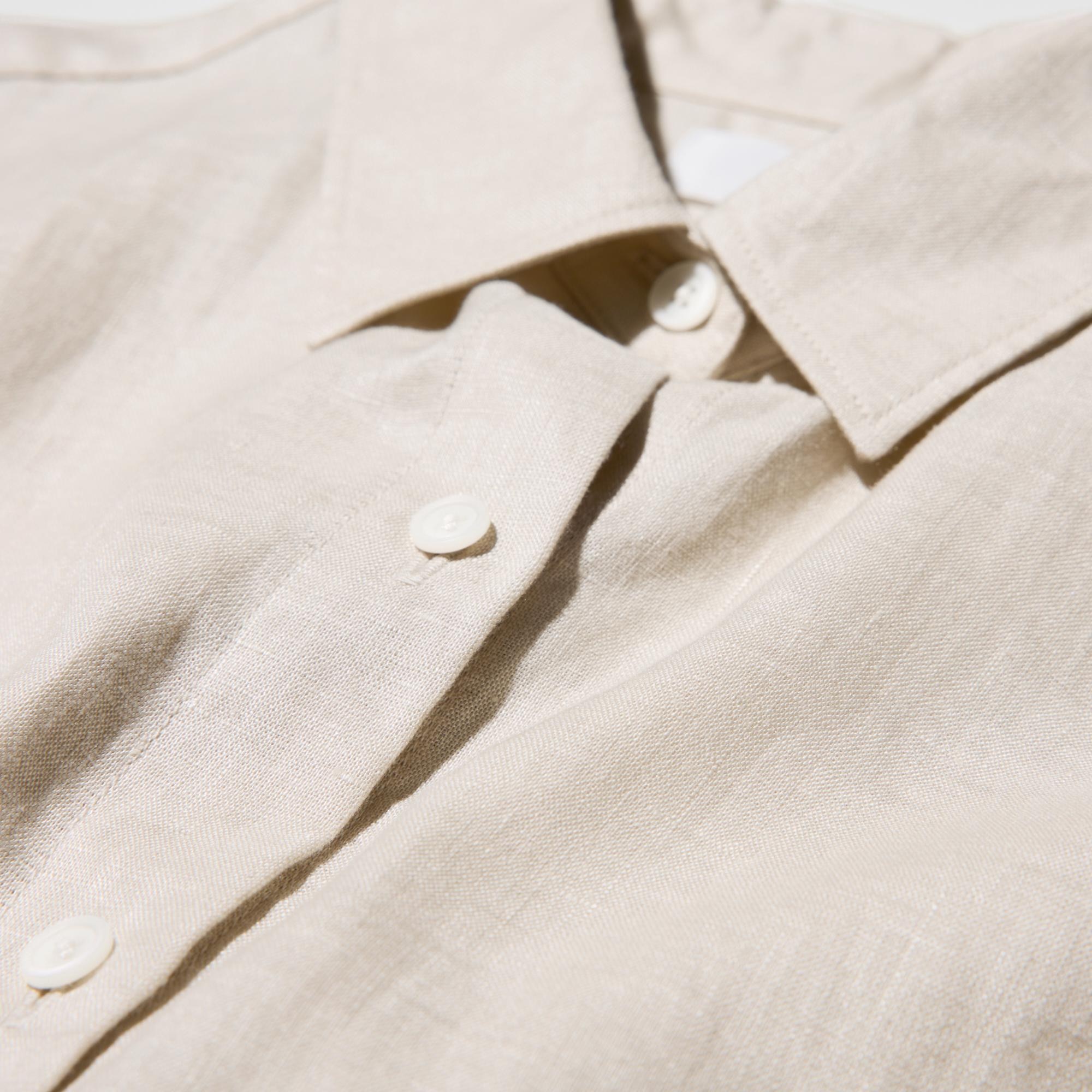 Women's 100% European Premium Linen Long Sleeve Shirt | UNIQLO AU